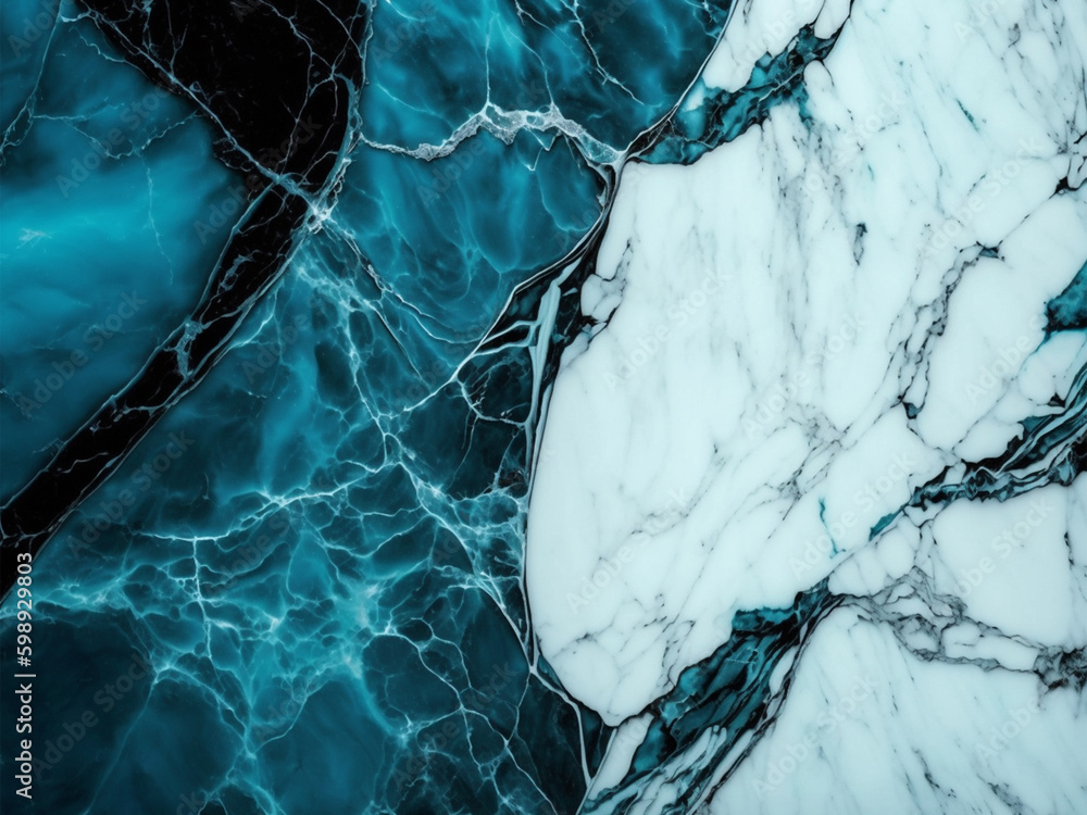 Beautiful soft or dark blue and white colors of marble stone texture ...