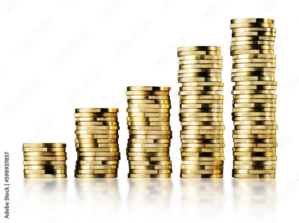 stacked coins Stock Photo | Adobe Stock