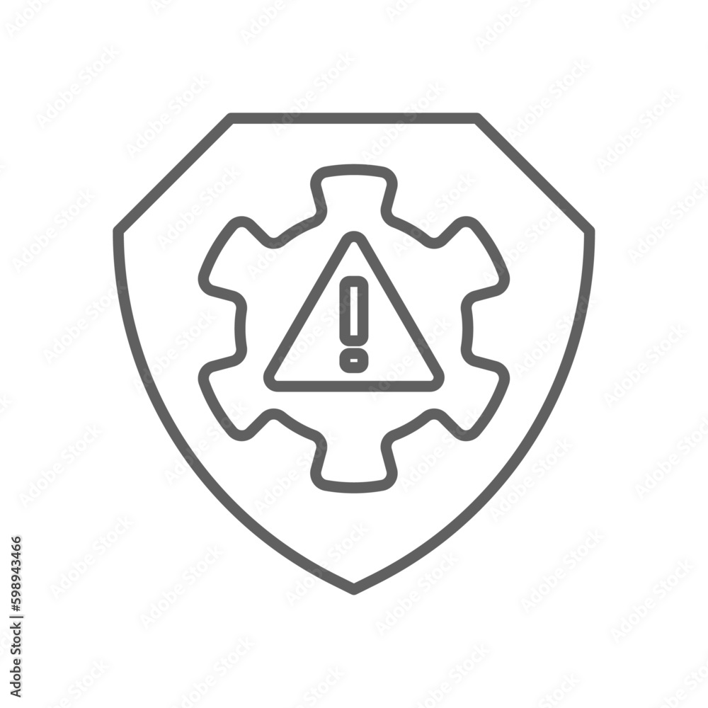 Mitigation Crisis management icon with black outline style. project ...