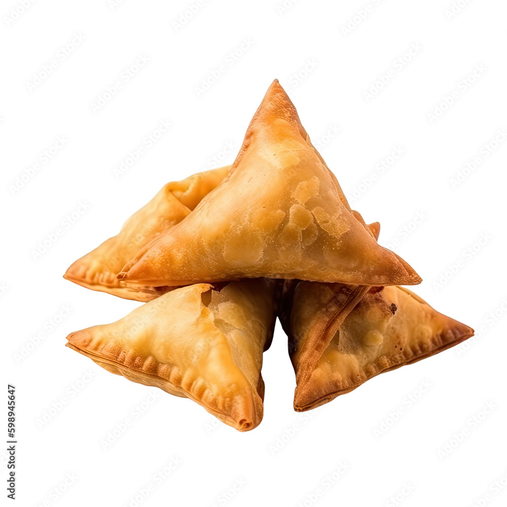 samosas isolated on a transparent background, generative ai Stock ...