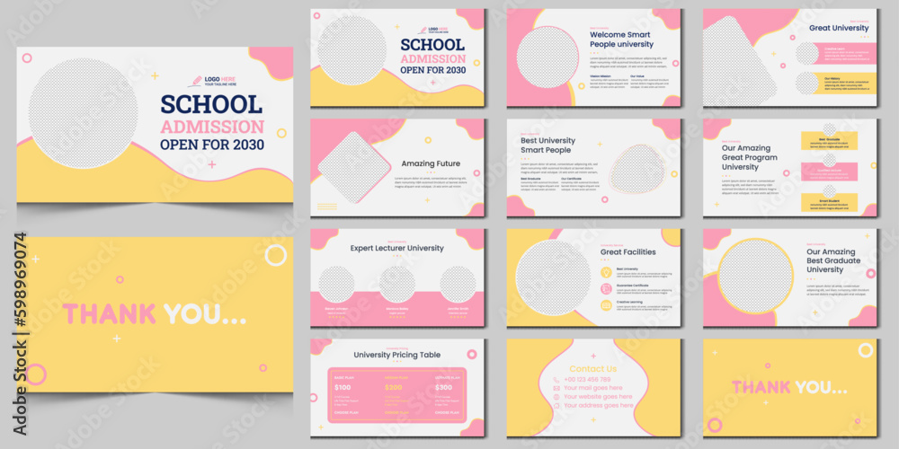 Education Design School PowerPoint presentation slide template. Utilize ...