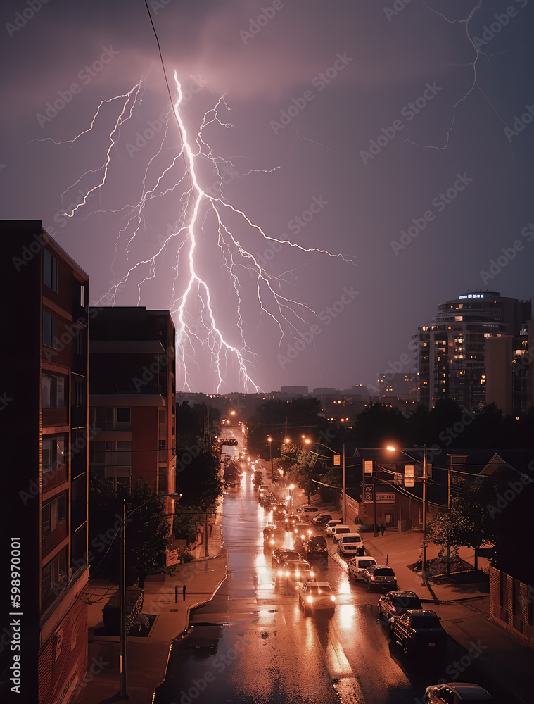 Epic Tempest: The Sky Laden with Threatening Images, Thunder, and ...