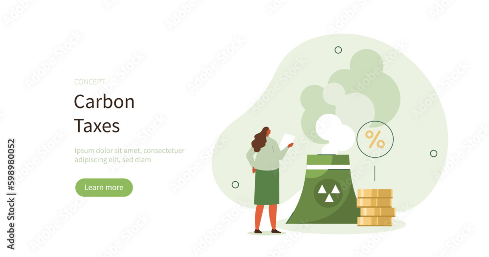 Climate change. Character looking at traditional fossil industry and ...