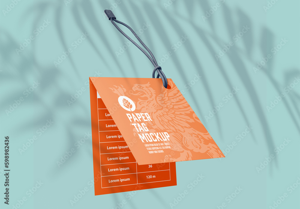 Pack Paper Tag Mockup Stock Template | Adobe Stock