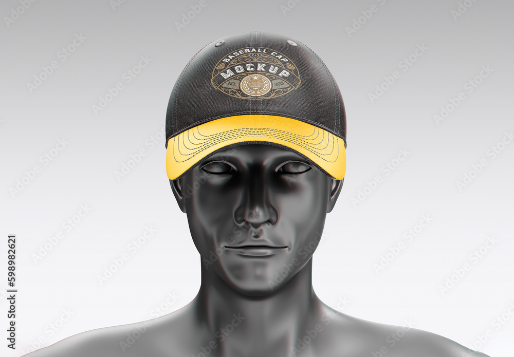 Baseball Cap with Manikin Mockup Stock Template | Adobe Stock