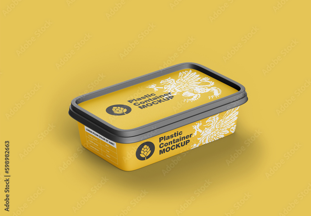 Plastic Container Mockup Stock Template | Adobe Stock
