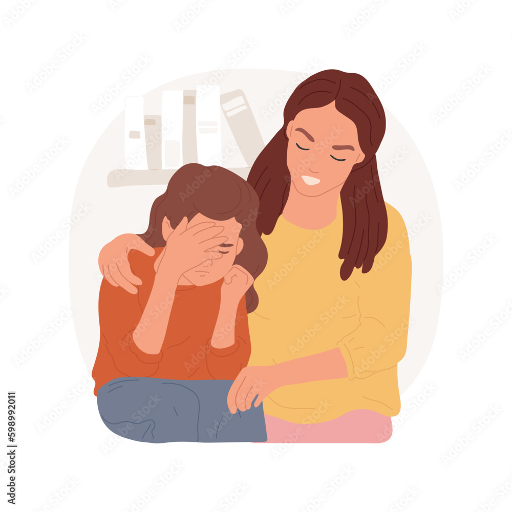 Stockvektorbilden Comforting isolated cartoon vector illustration ...