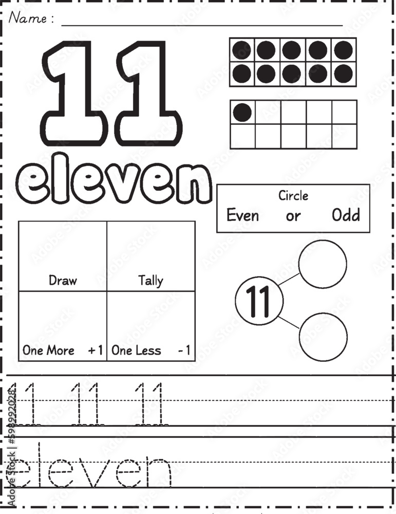 handwriting practice for kids pencontrol from 0 to 100 numbers Stock ...