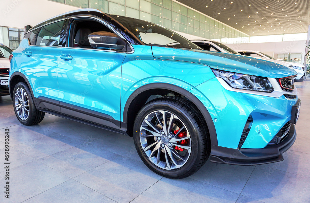 Geely Coolray chinesian new car inside the official dealer center Stock ...