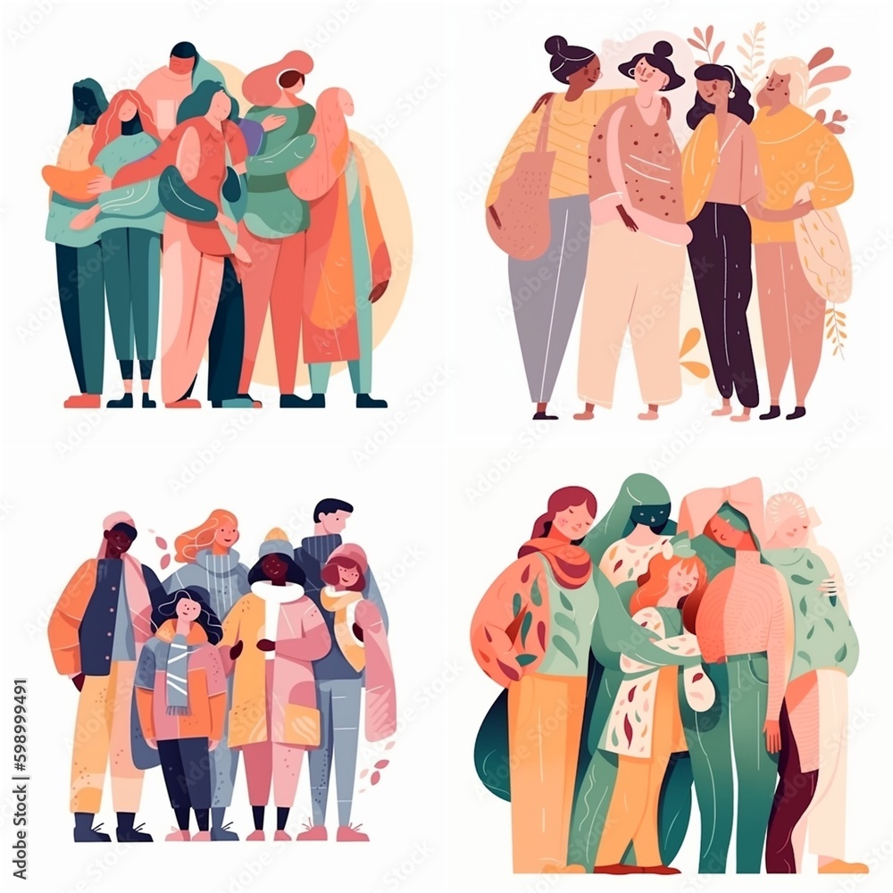 People Of Different Cultures Together