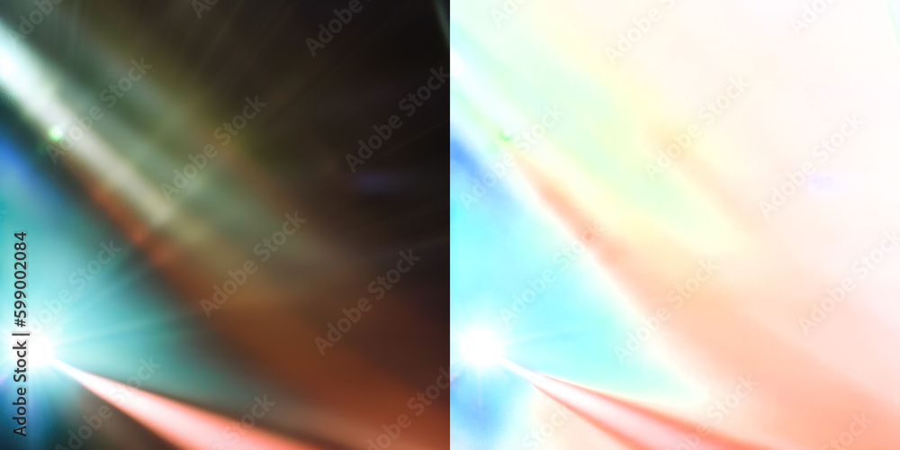 Neon light leak, lens flare and prism overlay. Great as Graphic ...