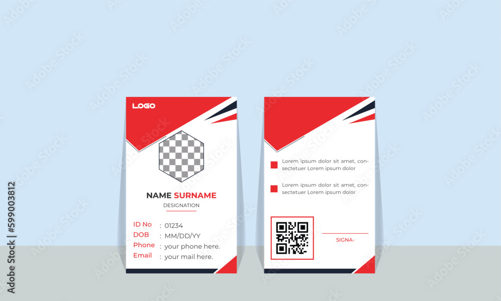 Modern Identity Card With Gradient Blue Navy Abstract Liquid. Absc Blue ...