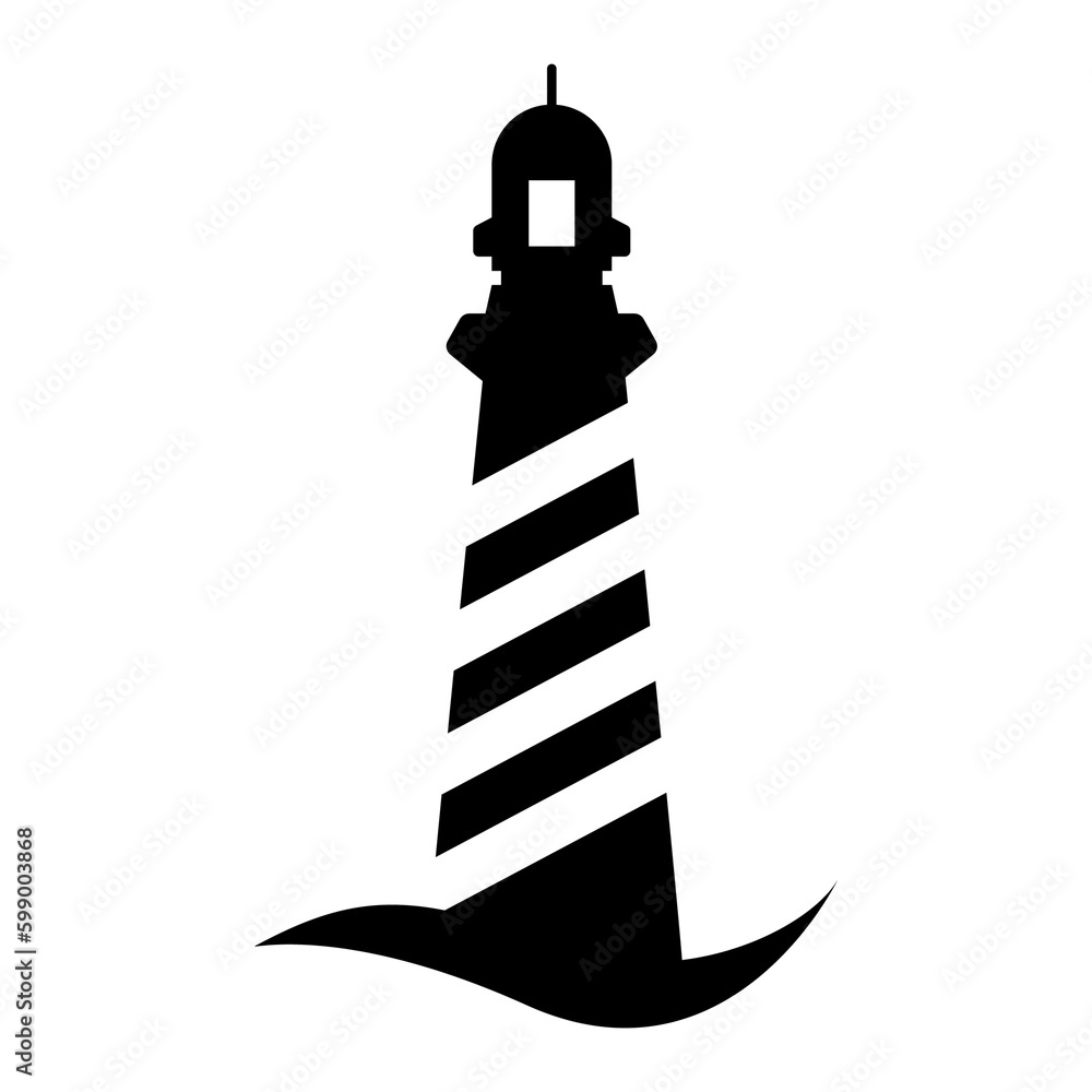 lighthouse silhouette icon flat vector illustration logo clipart Stock ... lighthouse silhouette icon flat vector illustration logo clipart Stock ...