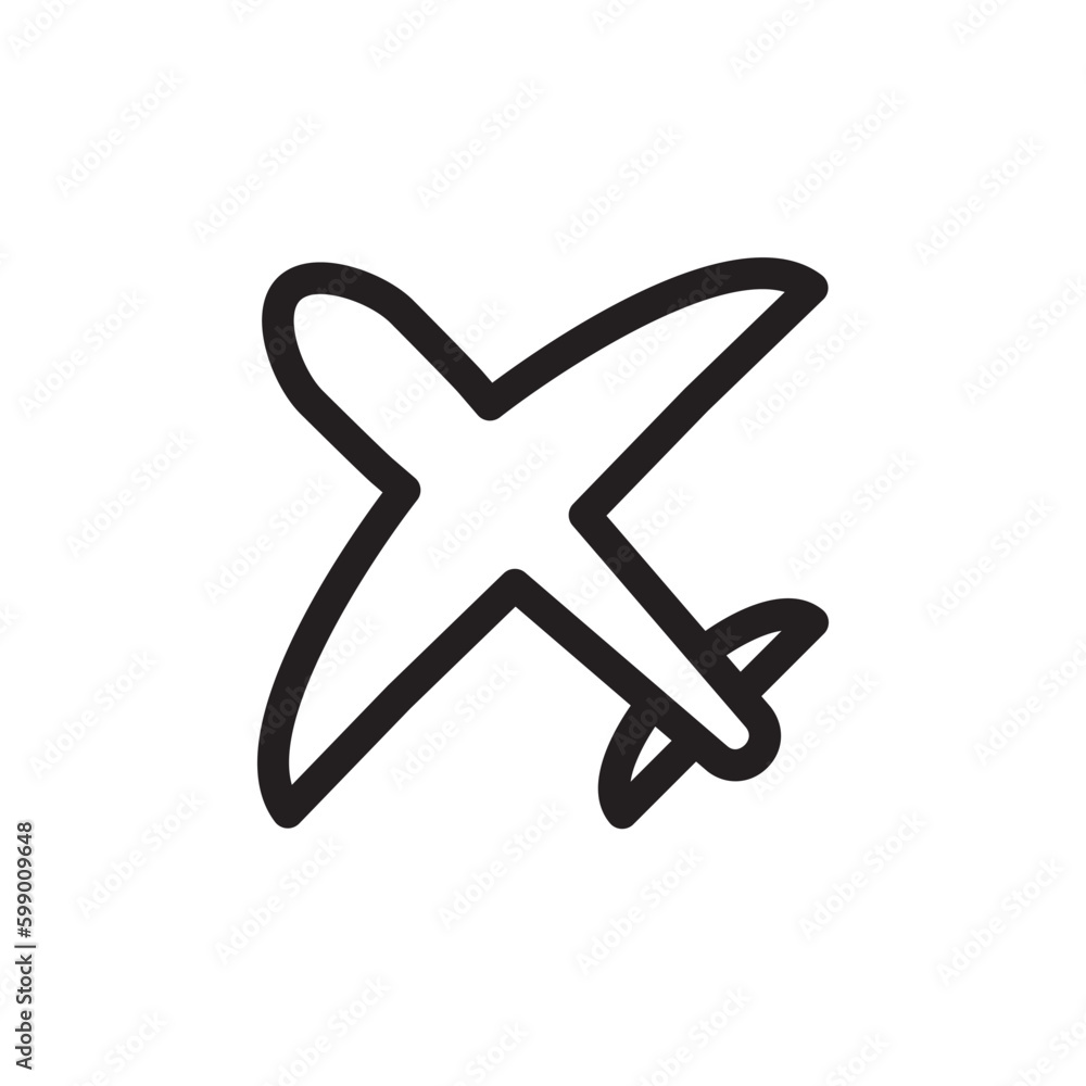 Plane vector icon. Aviation icon. Airplane flat sign design. Flight ...