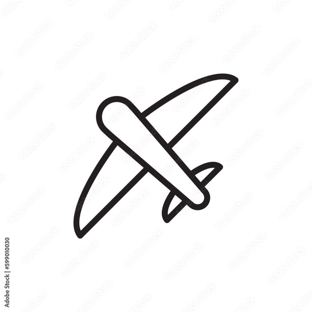 Plane vector icon. Aviation icon. Airplane flat sign design. Flight ...