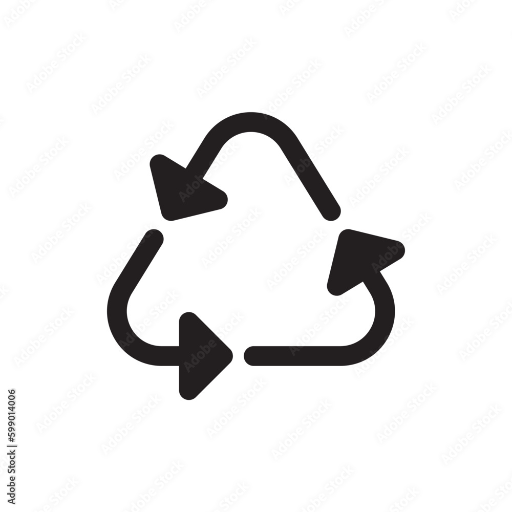 Recycle icon. Recycling icon. Environmental treatment flat sign design ...