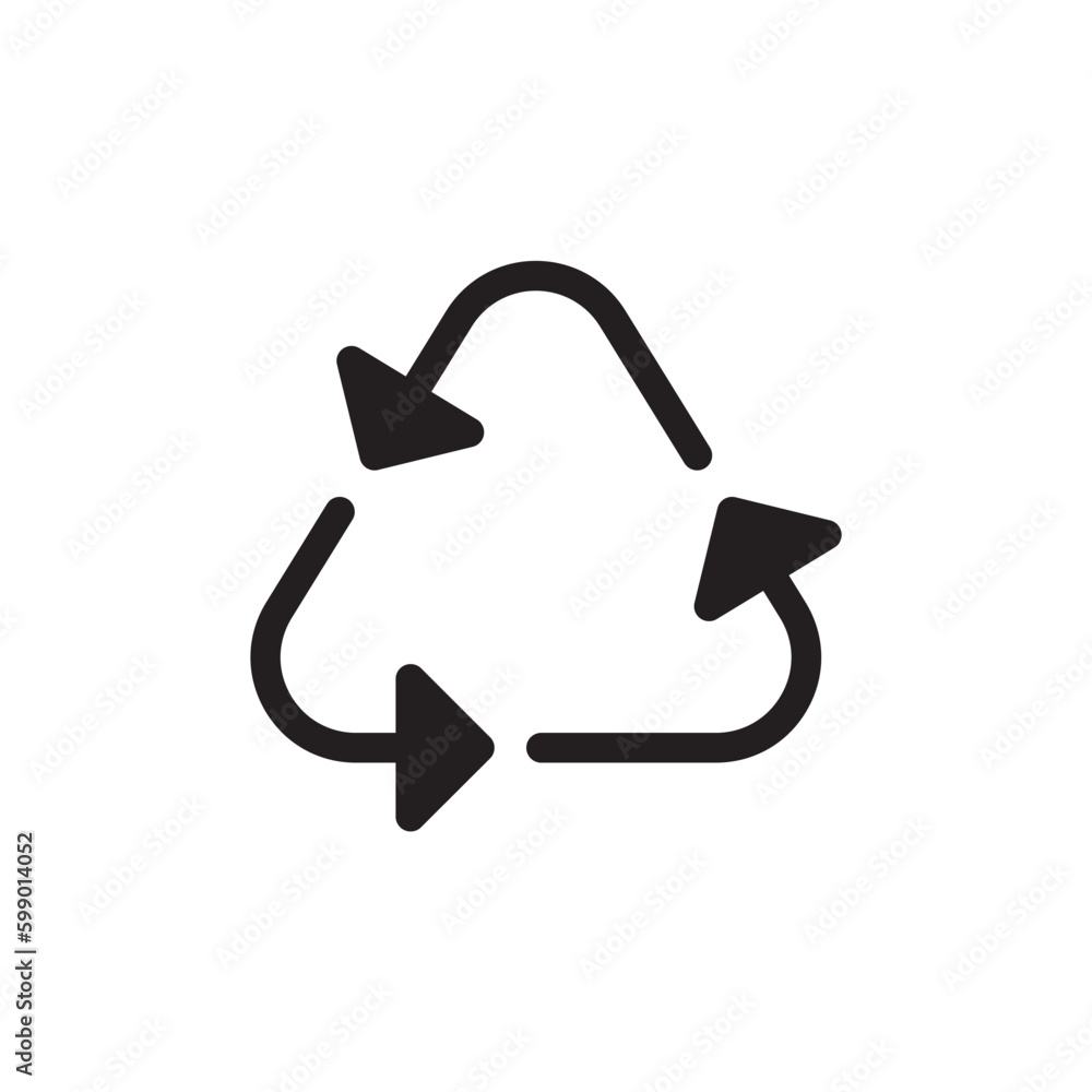 Recycle icon. Recycling icon. Environmental treatment flat sign design ...