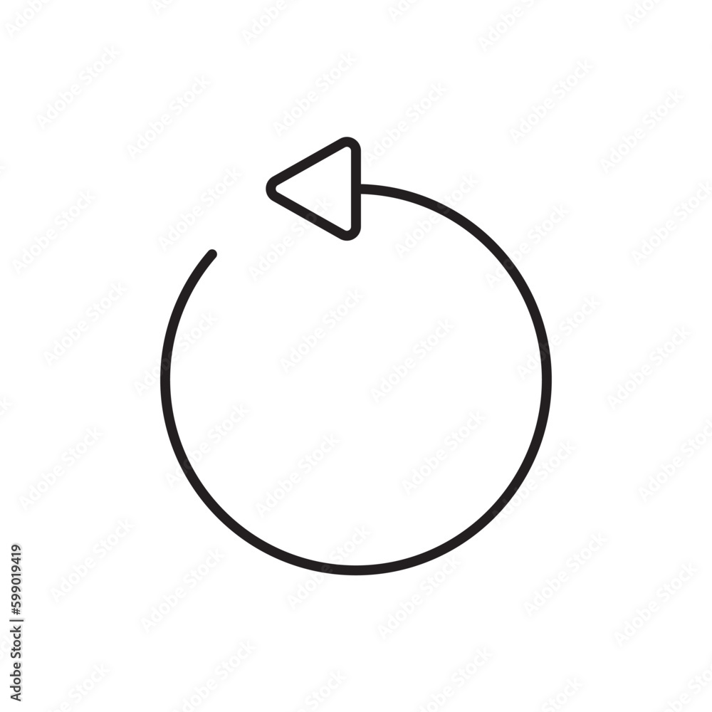 Refresh vector icon. Loop sign. Reload flat sign design. Undo vector ...