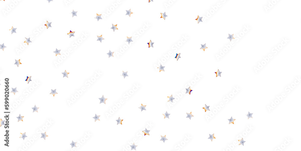 Silver stars border 3d - png transparent Stock Illustration | Adobe Stock