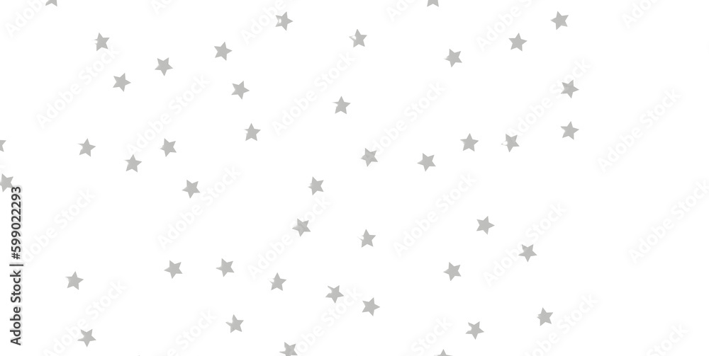 Silver Stars Confetti Rain Festive Holiday Background Vector Silver