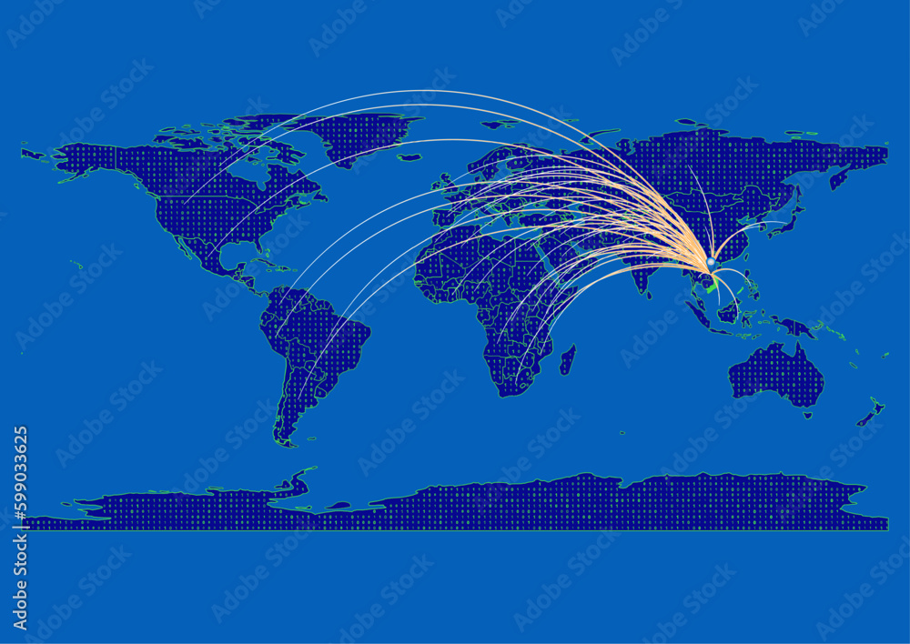 Vector Vietnam map, map of Vietnam for emphasizing export, technology ...