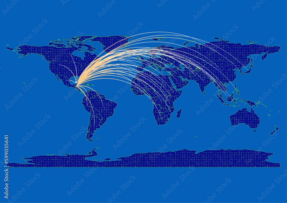 Vector Belize map, map of Belize for emphasizing export, technology ...