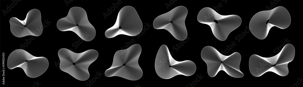 Dynamic amorphous shapes, abstract fluid forms, liquid shapes made of ...