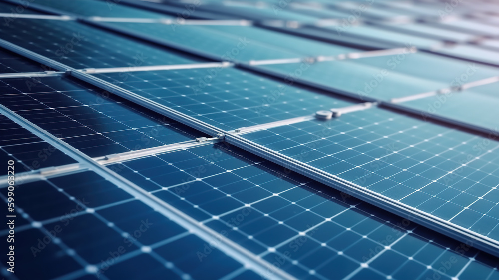 Solar power plant panel close-up view background. Electric solar ...