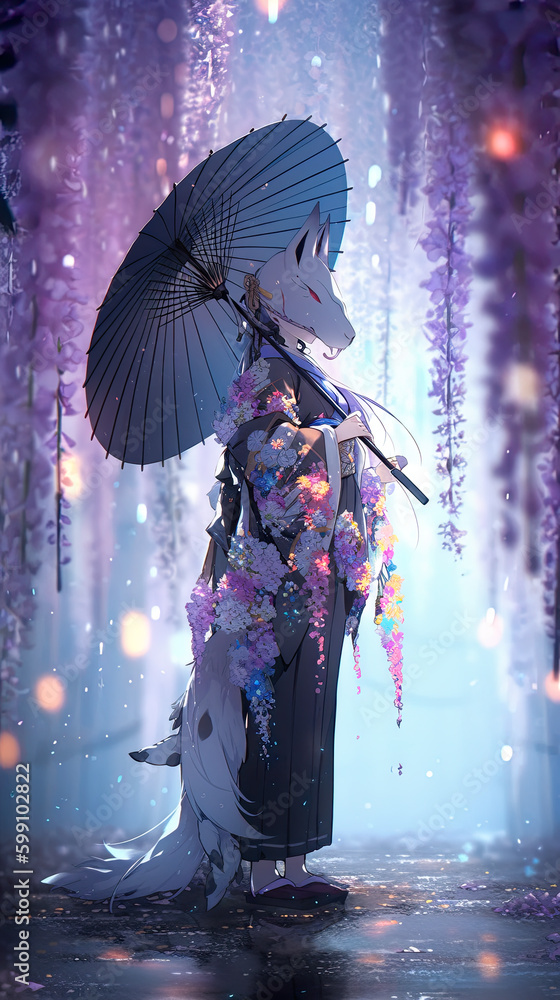 A cute anime-style virtual idol, vtuber, or digital character with a ...