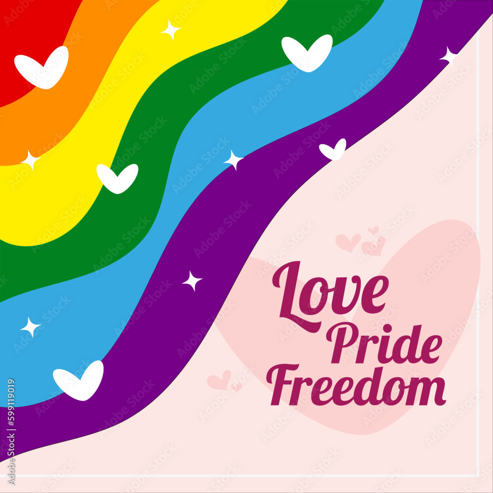 LGBT Pride backgrounds for banners, social media posts, flyers, vector ...