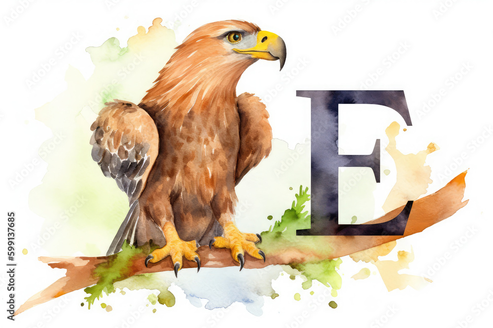 Cute Eagle and the Letter E: Exploring Nature and Learning the Alphabet ...