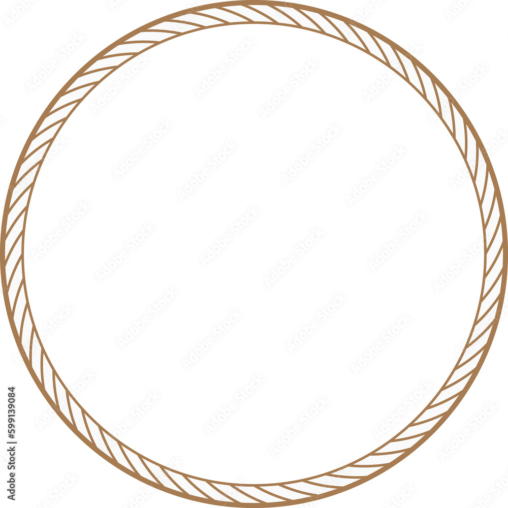 Vintage gold and white rope frame, ornate border isolated on ...