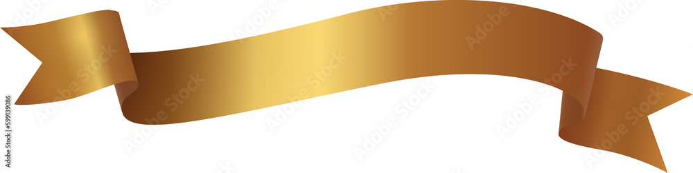 Gold wavey ribbon banner, luxury badge label for text, clip art, png ...