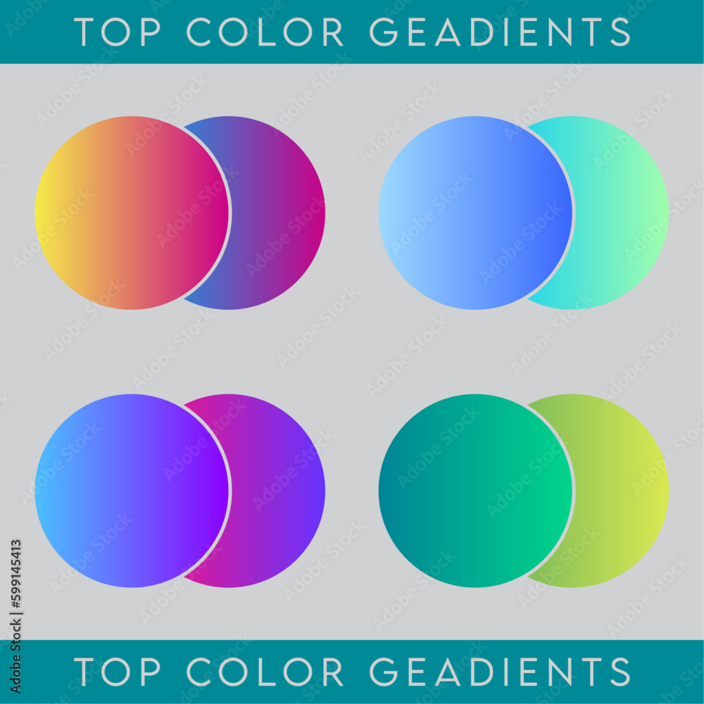 set of elements for design top color gradients best gradient colors for ...