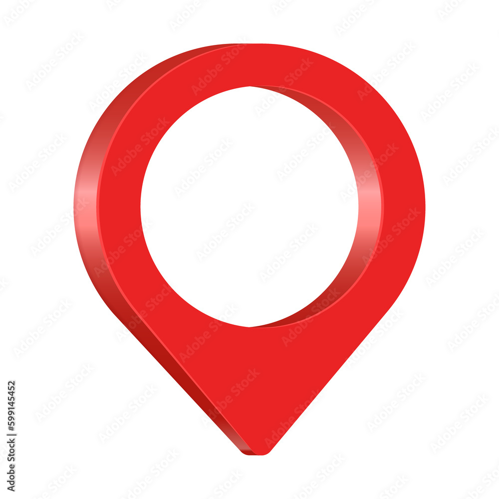 red pin location on transparent background Stock Photo | Adobe Stock