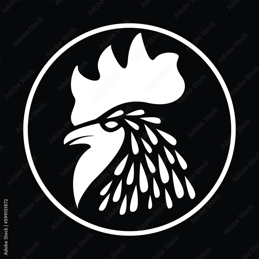 Fighting Cock Chicken - Logo Stock Vector | Adobe Stock