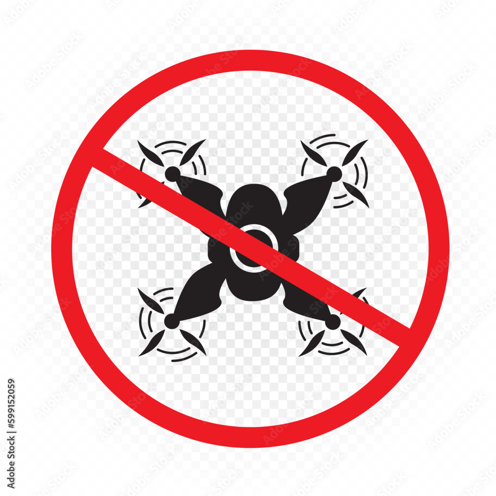 No flying drones sign symbol label Stock Vector | Adobe Stock