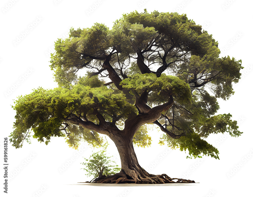 tree on a transparent background (PNG). AI-generated. Stock ...