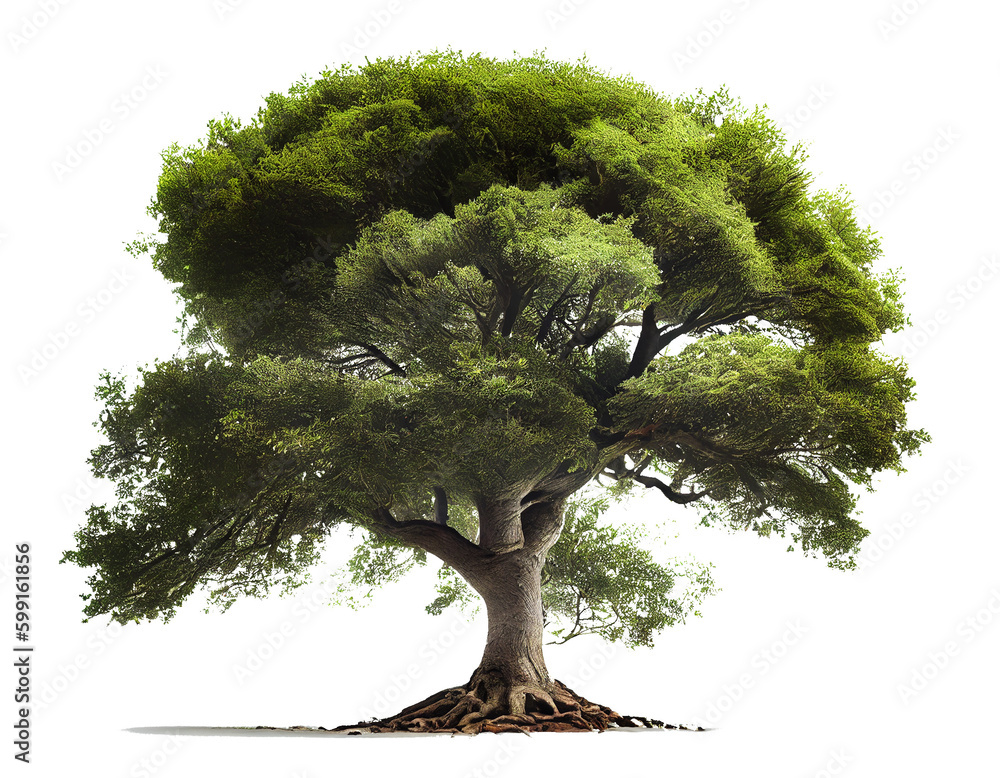 tree on a transparent background (PNG). AI-generated. Stock ...
