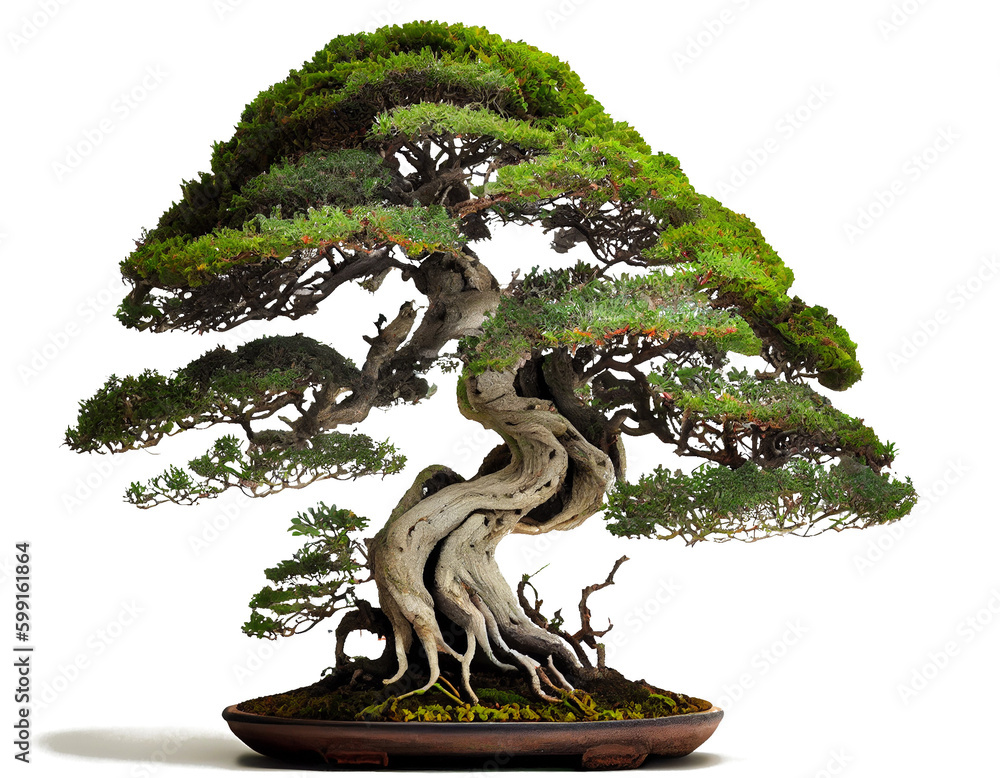 bonsai tree on a transparent background (PNG). AI-generated. Stock ...