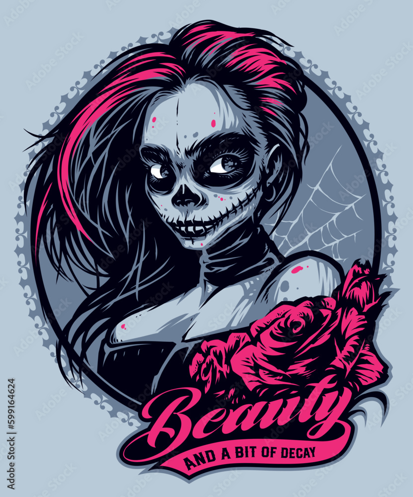 Zombie Girl Stock Vector | Adobe Stock