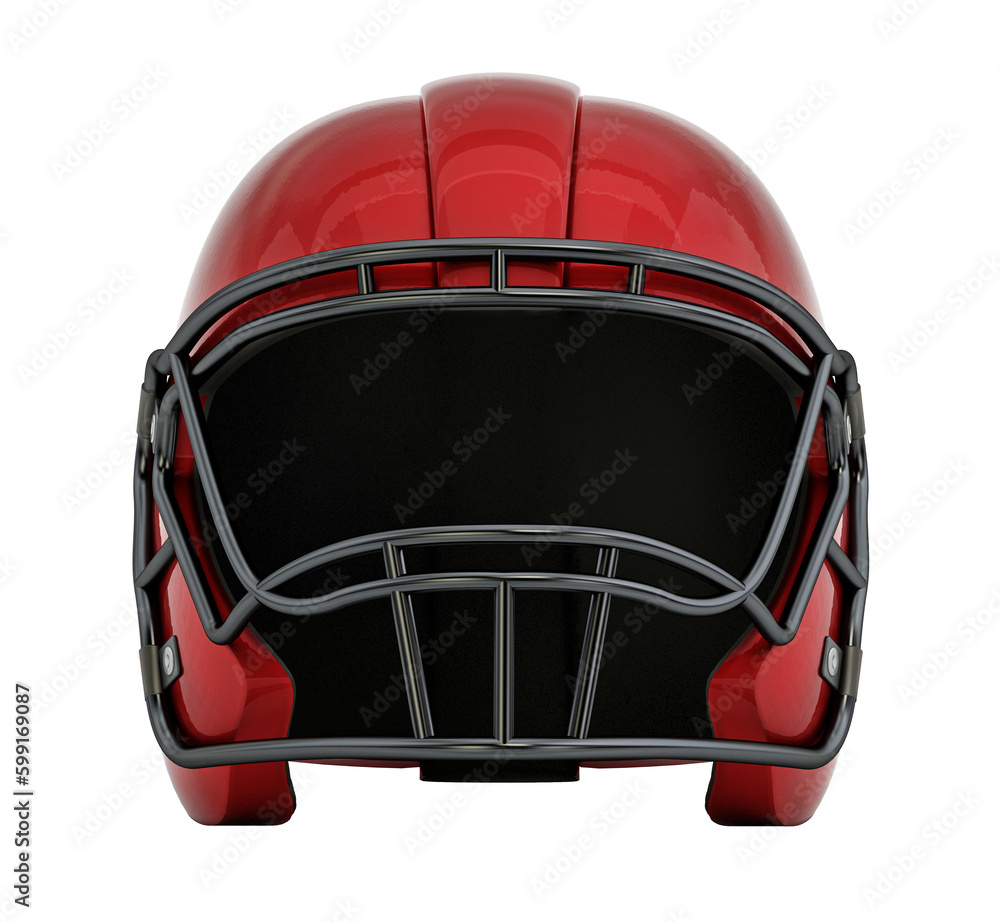 Football helmet isolated on transparent background. 3D illustration ...