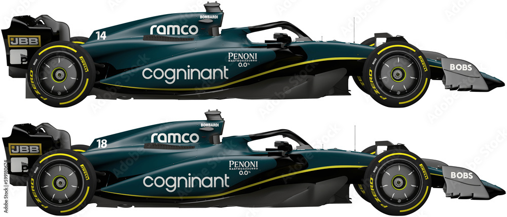 aston martin amr23 f1 team cars 2023 hq arch viz cutout Stock ...