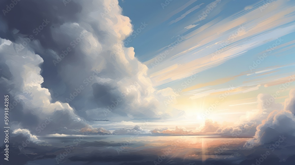 Every Cloud has a Silver Lining, Calm Landscape, Idiom-Inspired ...