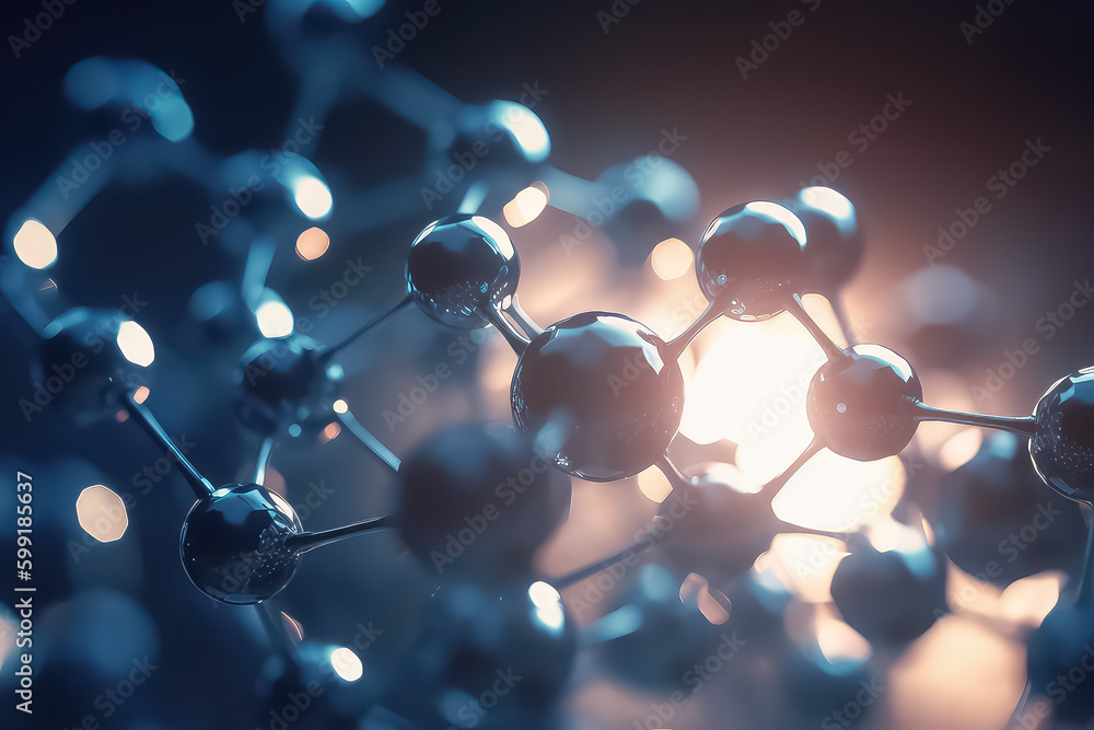 Science molecular DNA model structure, AI Stock Illustration | Adobe Stock