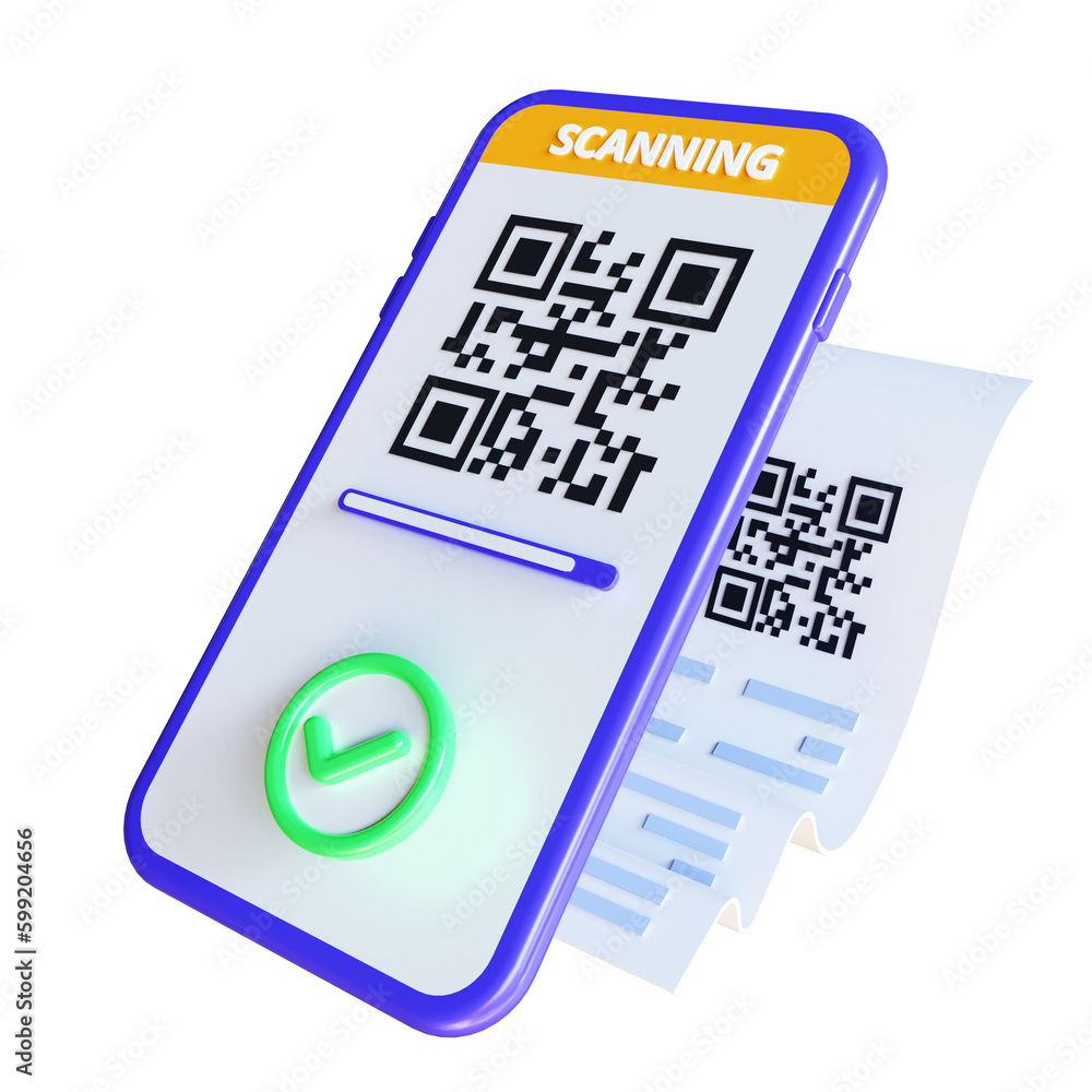 Scanning QR code, QR code verification, download page of the mobile ...