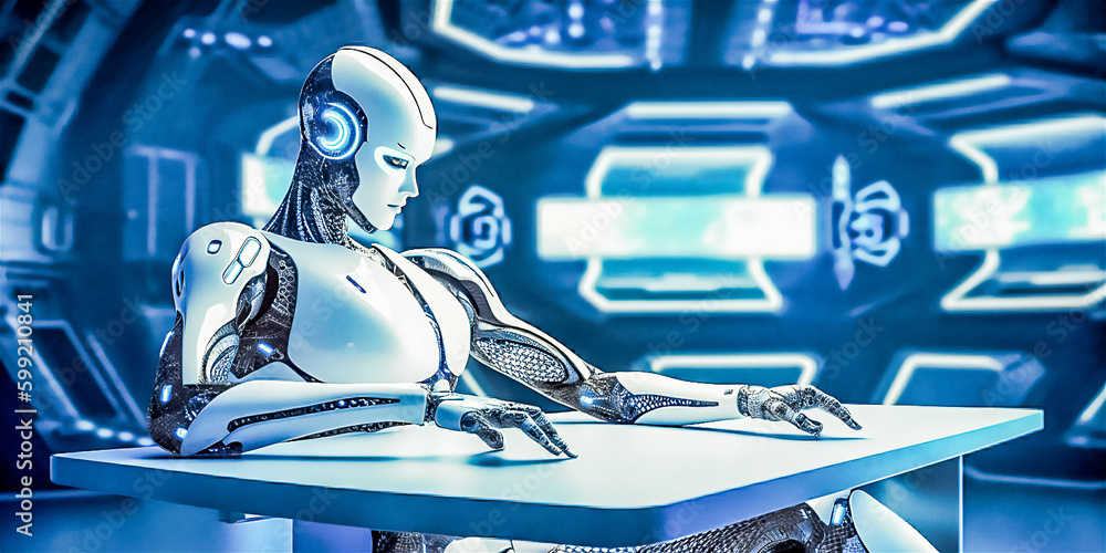 Professionaly photography of humanoids android cyborg, slick automotive ...