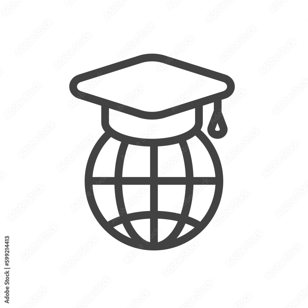 Outline style ui icons online education and training course collection ...
