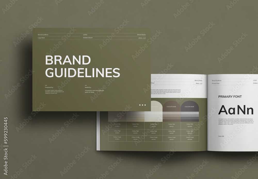 Brand Guideline Template Stock Template | Adobe Stock