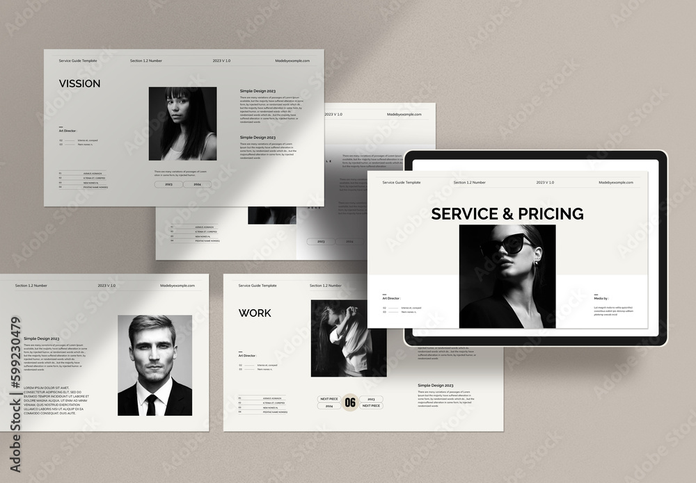 Service Guide Presentation Template Stock Template | Adobe Stock